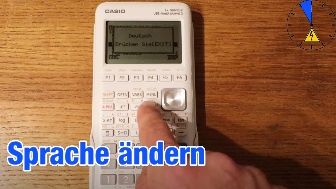Sprache ändern Deutsch Casio fx 9860 GIII