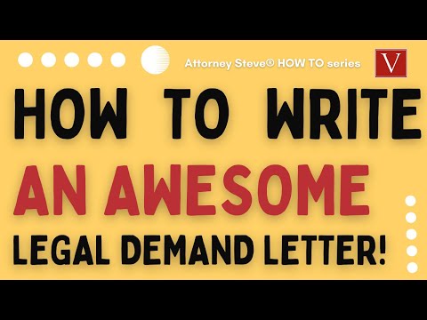 How to write an AWESOME legal demand letter!!