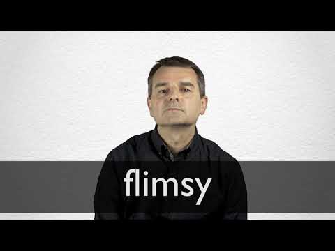 How to pronounce FLIMSY in British English