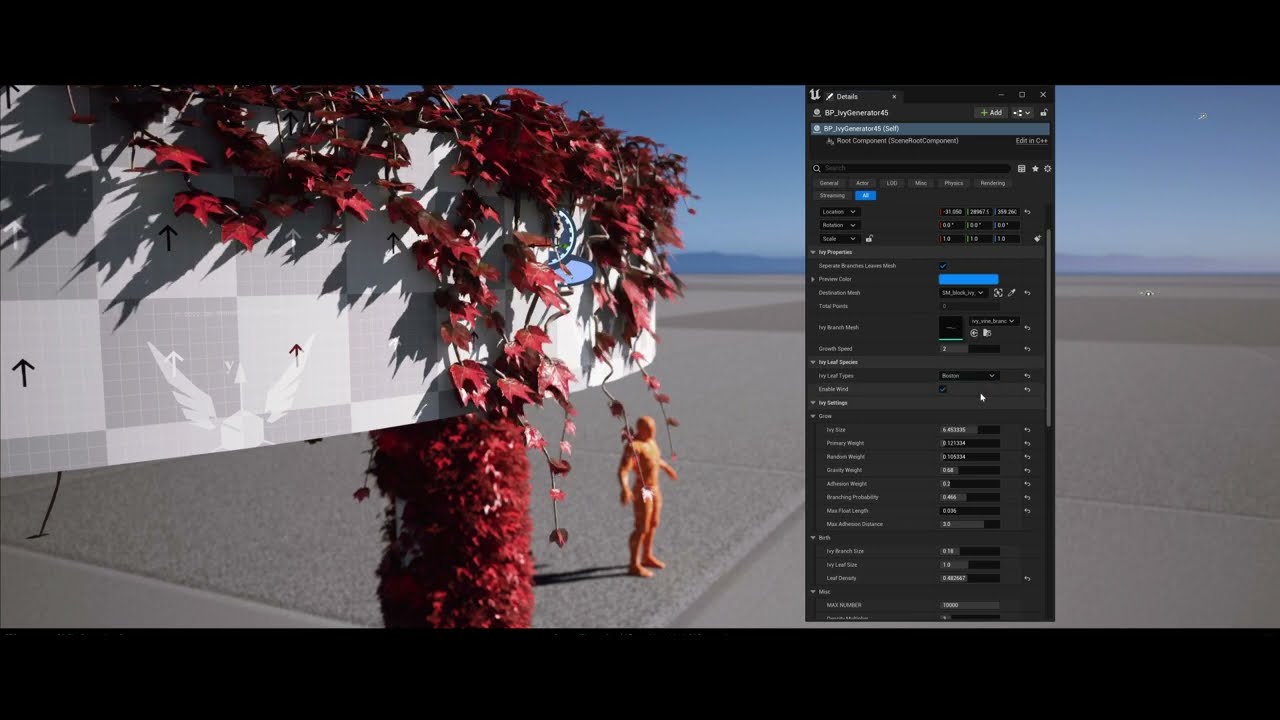 Crazy Ivy Plugin for Unreal Engine 5 & 4 Procedural Ivy Generator How to make vines for games & film