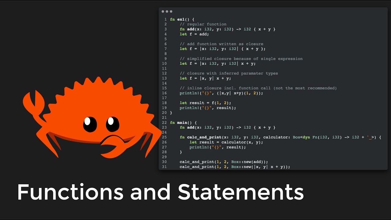 Programming in Rust: Functions and Let Statements