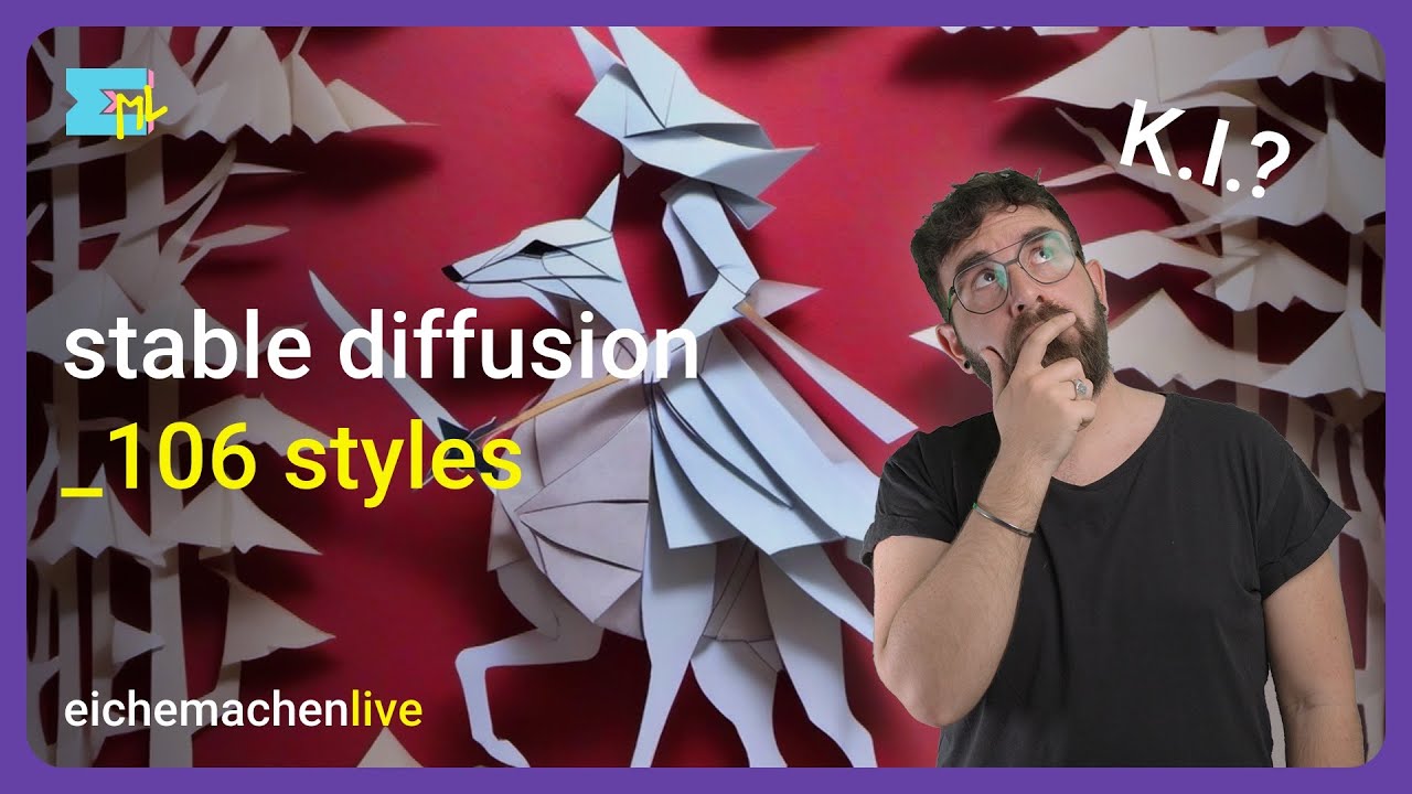 106 Styles für Stable Diffusion. Line-Art, psychedelisch oder Origami? – Part 4