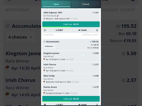 FOOTBALL ⚽ & HORSE 🐎 4 FOLD ACCA - ACCUMULATOR BETTING TIPS 🤪 FOR TODAY (11/04/25) BET AND WIN! 🤑 🤔