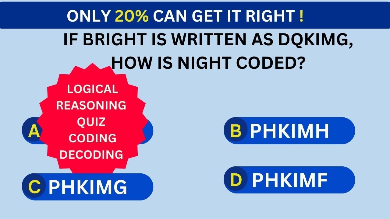 Coding Decoding Quiz 7 Logical Reasoning Hacks! � Only 10% Can Solve This!