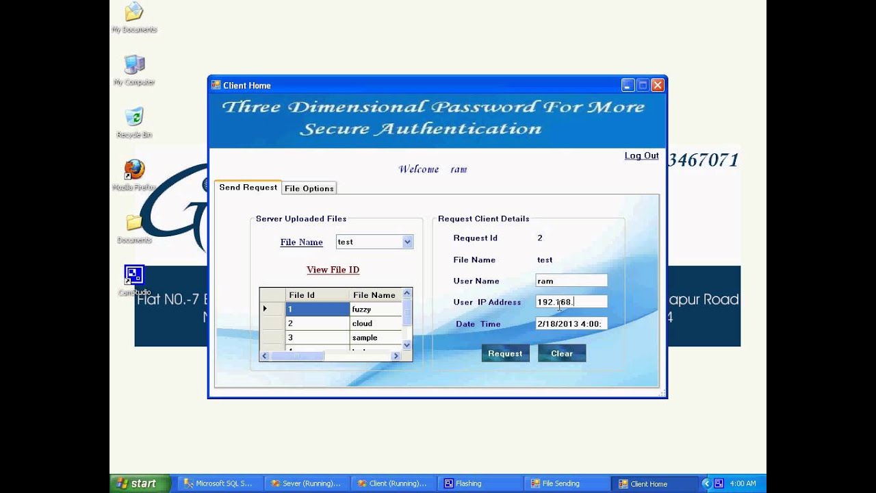 Three Dimensional Password for More secure Authentication in dot net