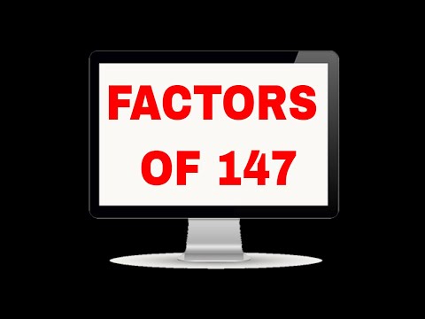 Factors of 147