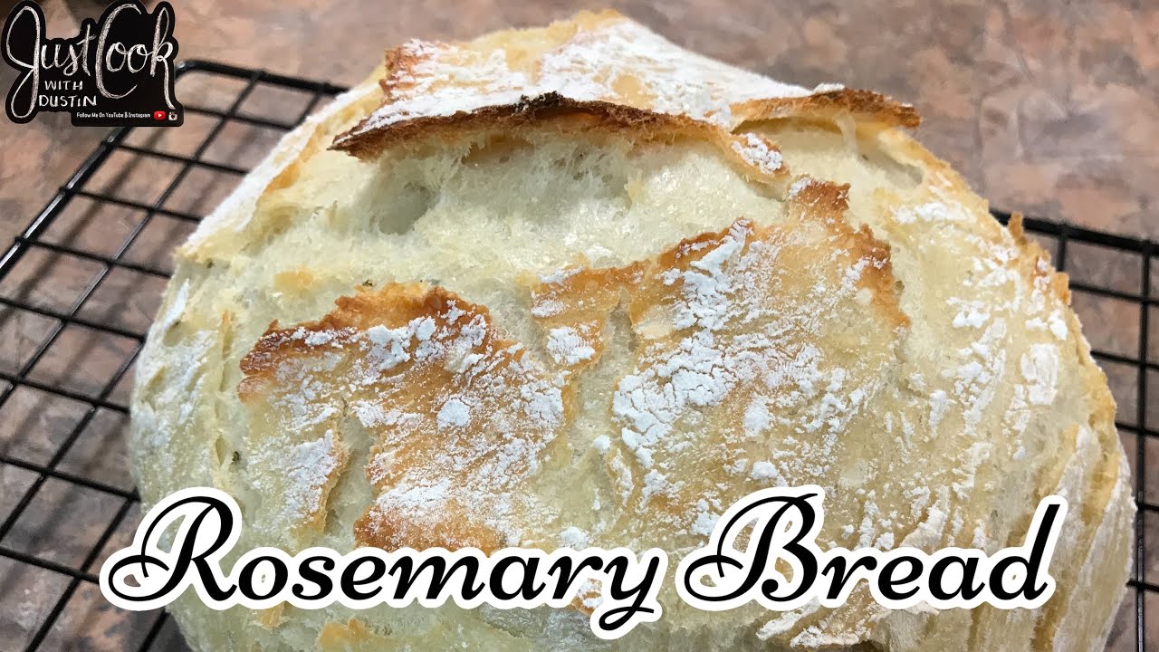 Rosemary Bread - No Knead Bread #rosemarybread