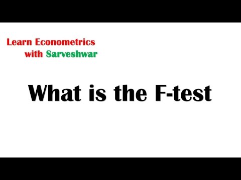 What is the F test?