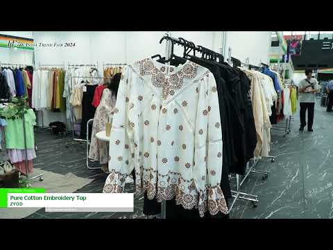 [14th INDIA TREND FAIR 2024 (Spring / Summer)] Pure Cotton Embroidery Top - ZYOD