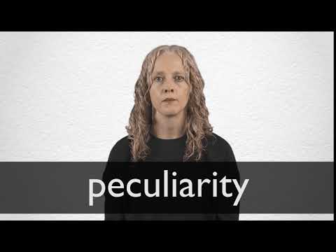 How to pronounce PECULIARITY in British English