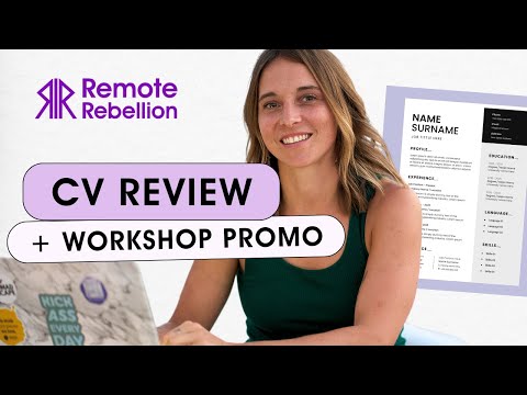 CV Review from Remote Job Coach + Workshop Promo