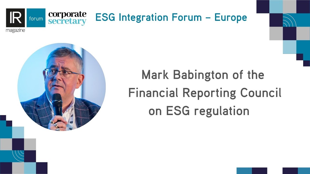 IR TV: Mark Babington of the FRC on ESG regulation