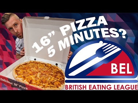 MEGA 16” PIZZA FOOD CHALLENGE in 5 minutes? Max vs food | BRITISH EATING LEAGUE CONTEST