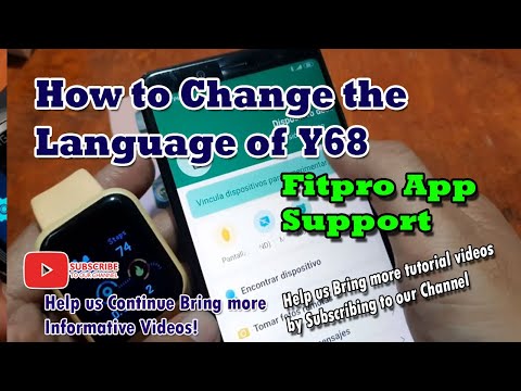 How to Change the Language of Y68 Smartwatch , Fitpro App Support