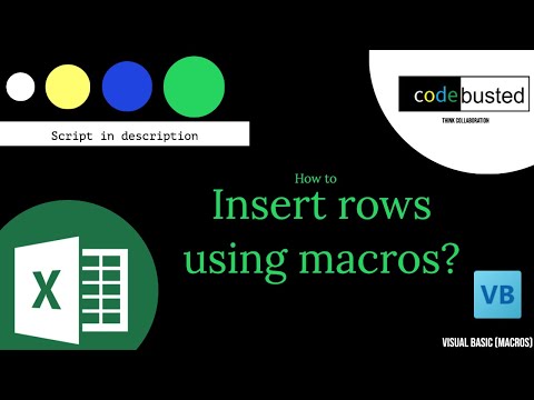 Insert Multiple rows in excel by Macro || Basic to Advance Microsoft Excel