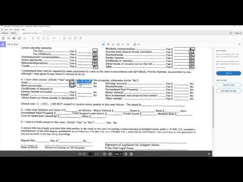 HOW TO COMPLETE AN APPLICATION FOR INDIGENT STATUS