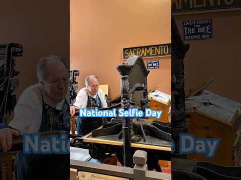 Howard prints a person taking a photo for National Selfie Day (June 21)