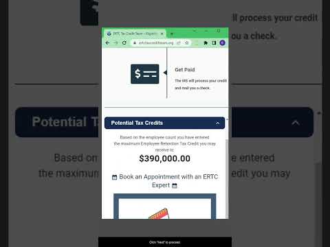 ERTC Free Online Calculator - Online ERTC Tax Credit (ERC) Calculator - How does the ERC Work -Short