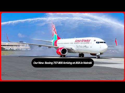 Our new Boeing 737-800 arrives at JKIA in Nairobi