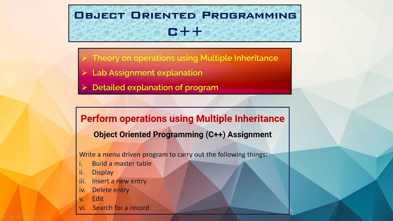 Multiple Inheritance Operations in C++ | Object-Oriented Programming (OOP) | OOP Lab Assignment