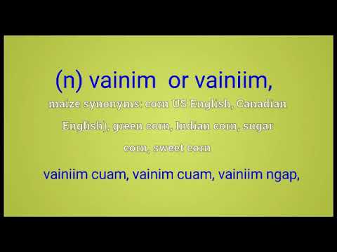maize meaning in English Ngawn