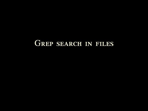 Grep search in files
