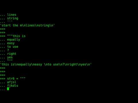 python string basics - single double triple quoted string - programming language