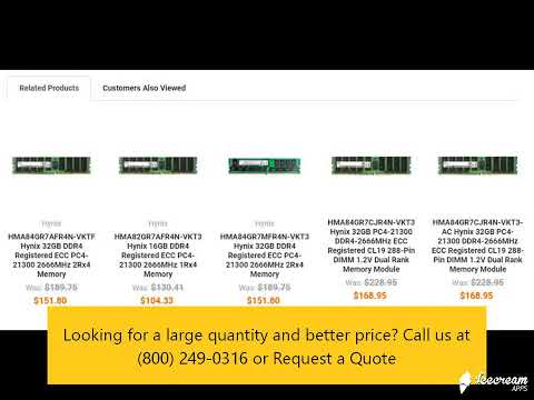 HMA84GR7AFR4N-VKT3 Hynix 32GB DDR4 Registered ECC PC4-21300 2666MHz 2Rx4 Memory