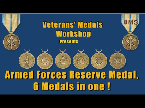 Armed Forces Reserve Medal, Miniature and Ribbon (AFRM), for Army, Navy, Marines, Air Force & USCG.