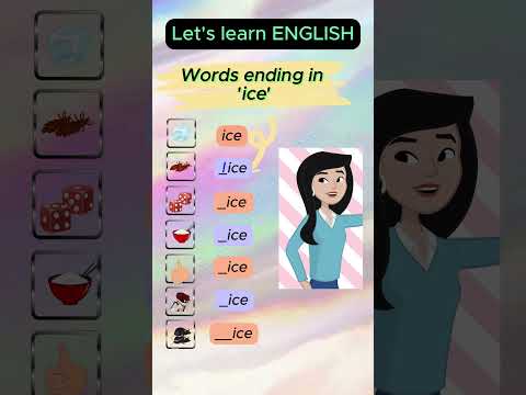 Let's learn ENGLISH : Let's know the words that end in 'ice'