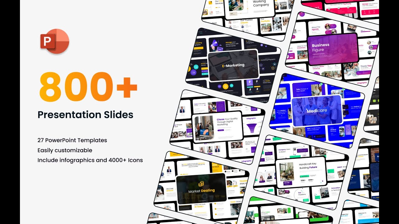 Powerpoint Slides Bundle | 27 in 1 Multipurpose Powerpoint Bundle | Powerpoint Templates