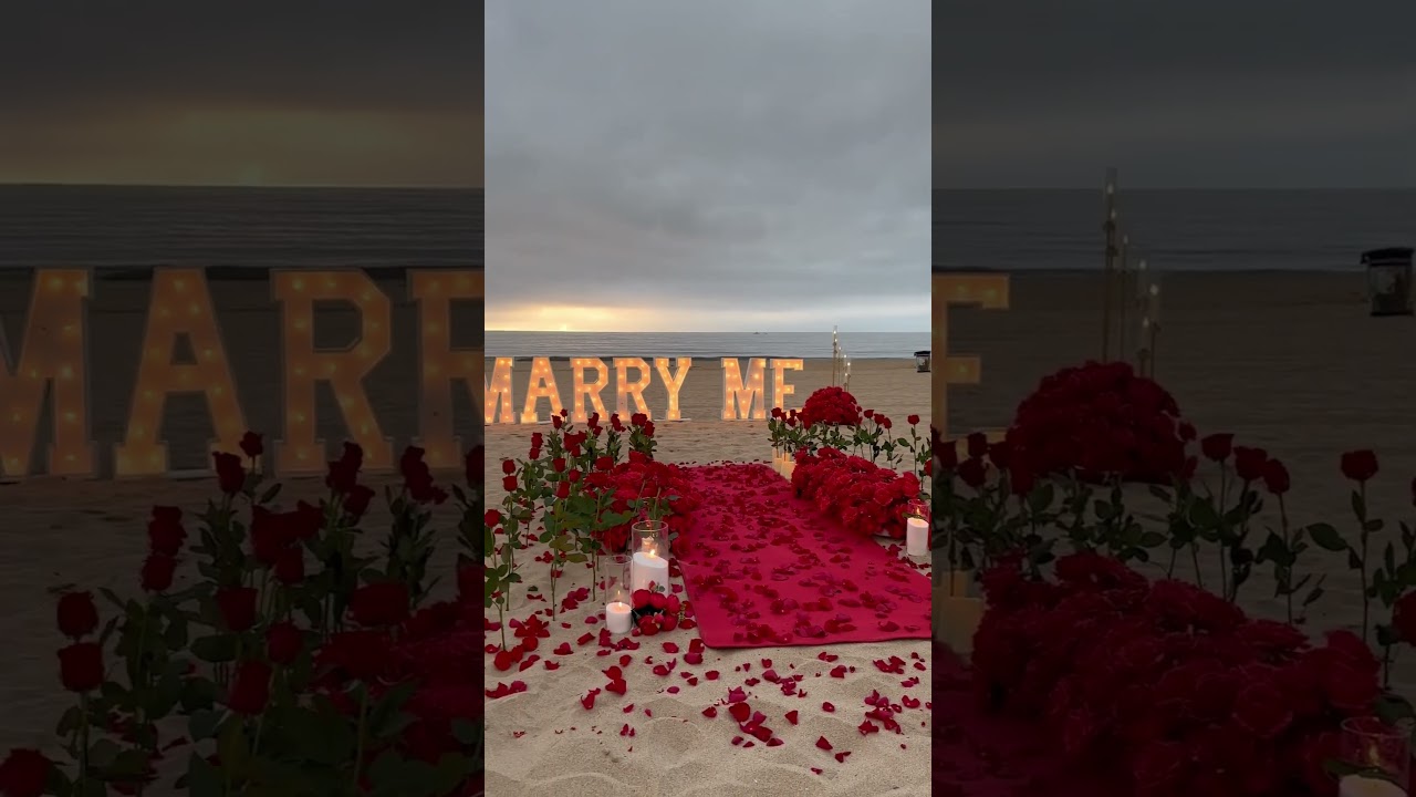 Romantic proposal ideas❤️MARRY ME🌹moon flower events #proposal #engagement #losangeles #marryme