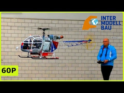 FANTASTIC XXL RC SA-315 LAMA INDOOR FLIGHT - INTERMODELLBAU DORTMUND