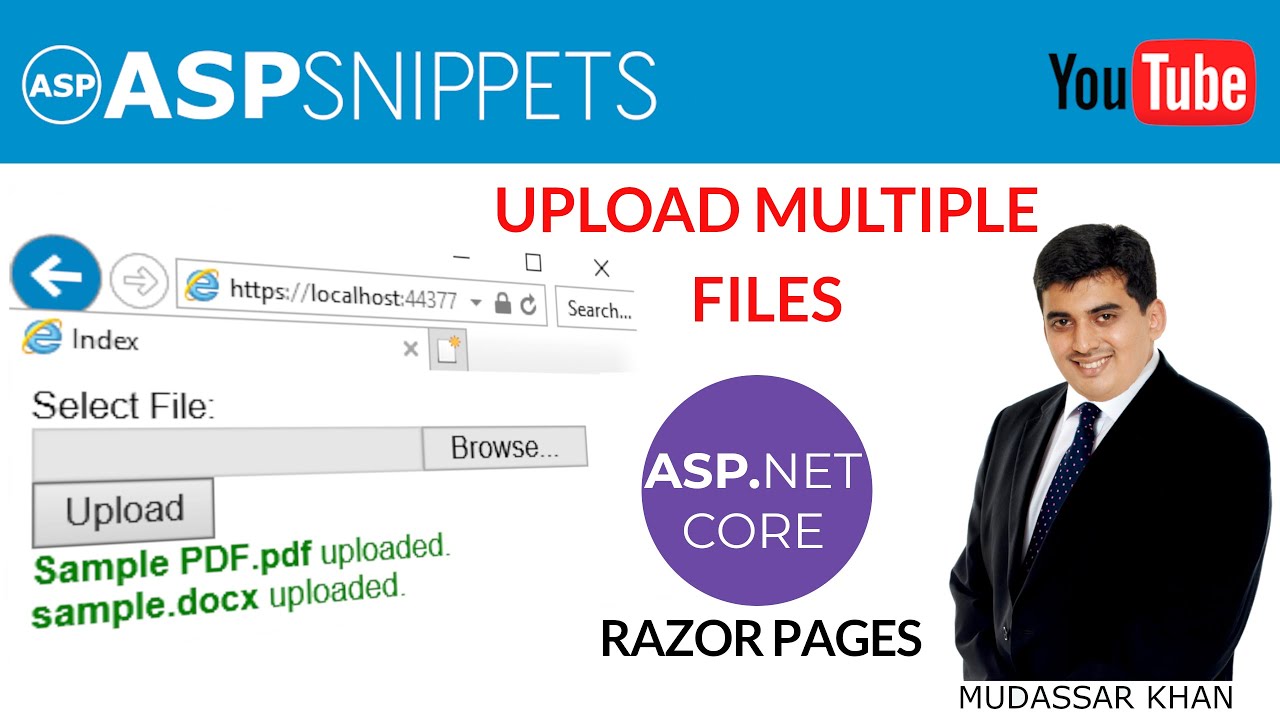 Upload multiple Files in ASP.Net Core Razor Pages