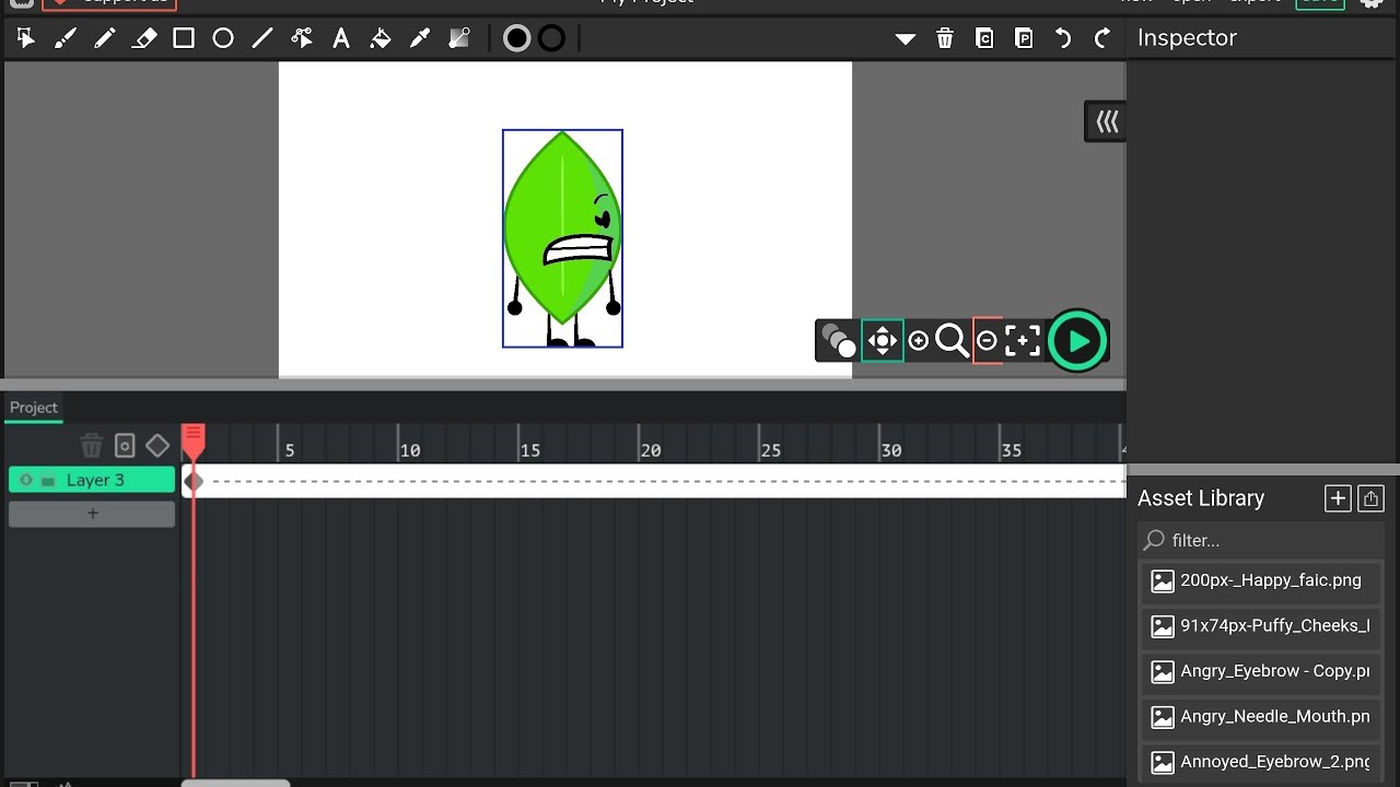 BFDI animation test on wick editor using @WebzForevz bfdi animation tutorial!