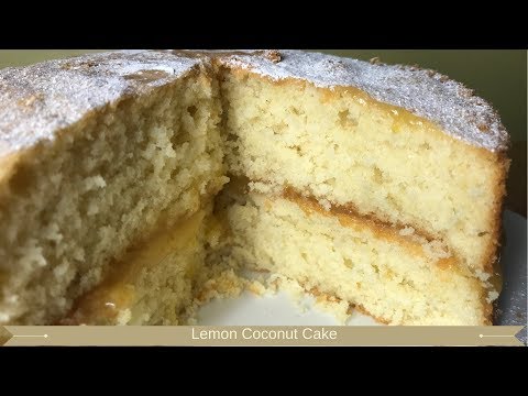 How to bake a simple cake step by step : Lemon coconut cake : Desiccated coconut