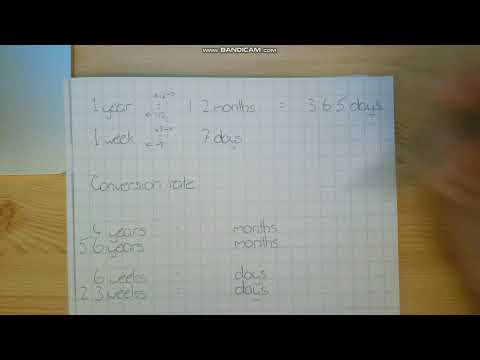 Years and Months, Weeks and Days Conversion - Friday 15th May