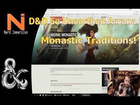 D&D 5e | Unearthed Arcana Review-Monastic Traditions | Nerd Immersion