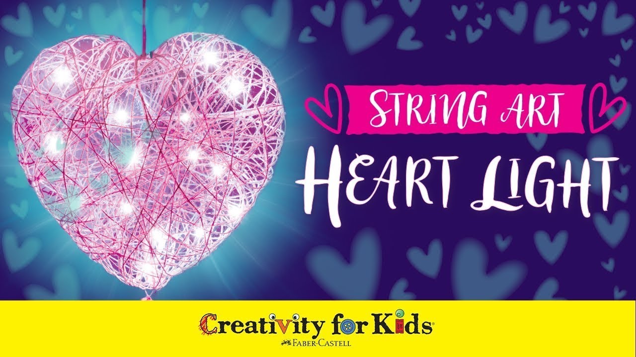 How to Make a Kid-Friendly String Art Heart Light - Craft for Kids - Easy String Art