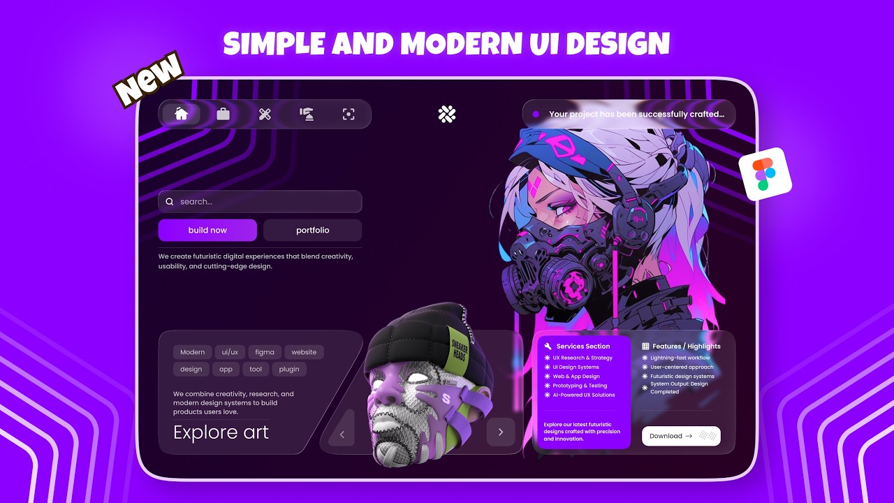 how to make ui ux design website in figma