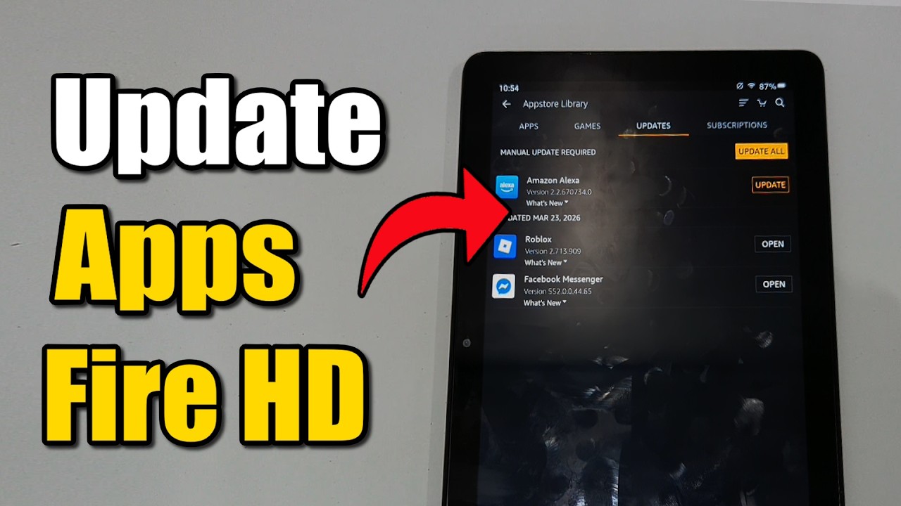How to Update All Apps on Amazon Fire Hd 10 Tablet (Easy Method)