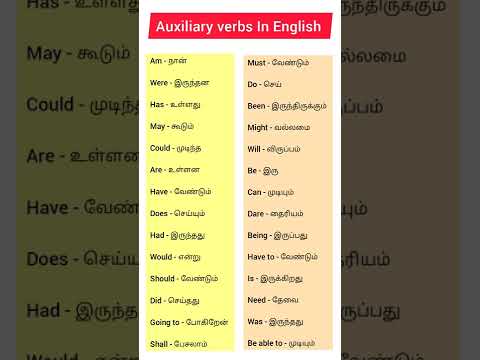 auxiliary words | through tamil meaning