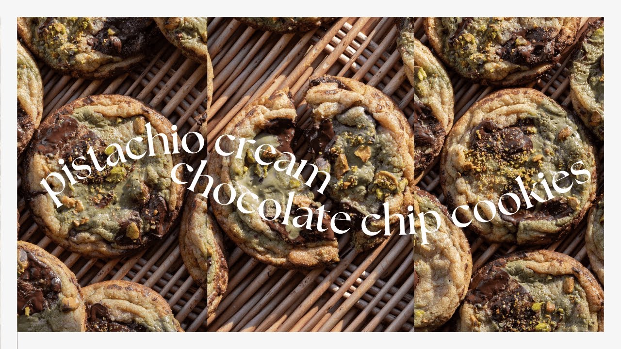 Pistachio Cream Chocolate Chip Cookies