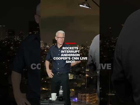 Rockets interrupt Anderson Cooper's CNN live shot