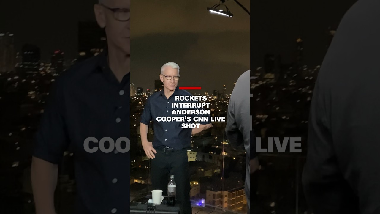 Rockets interrupt Anderson Cooper's CNN live shot