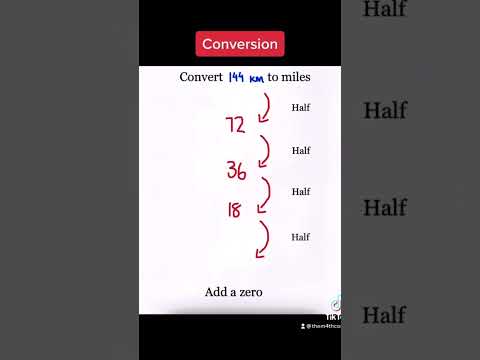 Conversions from km to miles