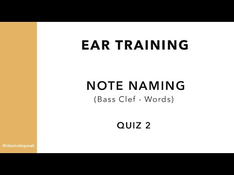 Note Naming Word Spelling (Ear Training - Bass Clef) | Quiz 2