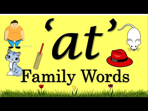 'at' Family Words With Pictures For Kids | CVC WORDS | Learn 'at' family words | Word Family - at