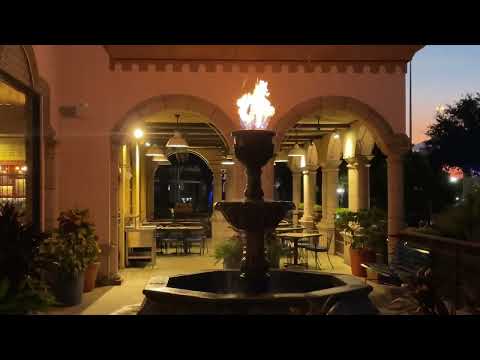 Fire On The Water Fountain At Guadalajara Mexican Restaurant