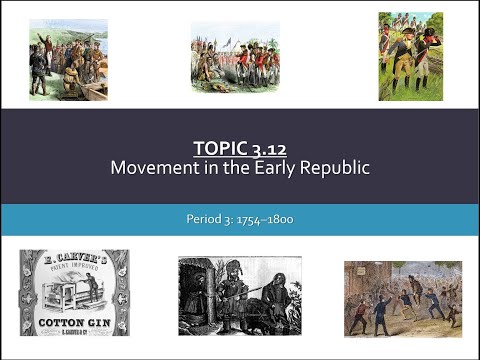 APUSH TOPIC 3.12-Movement in the Early Republic